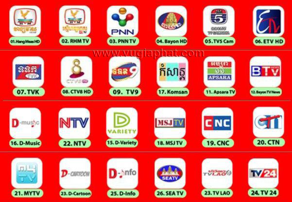 Đầu Thu KTS Vệ Tinh DTV Cambodia